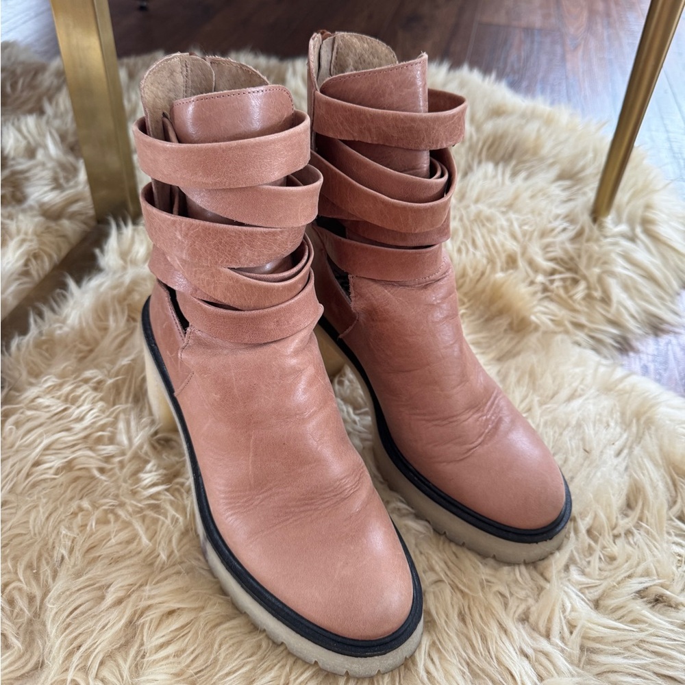 Free People Jesse Cutout Platform Boot Size 38 (Us 8)… - Gem